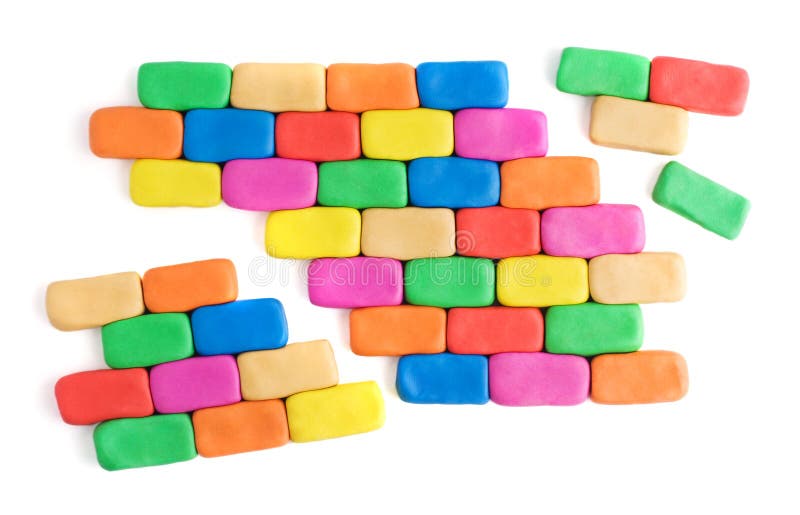 Parede colorida quebrada imagem de stock. Imagem de plasticina - 14164961