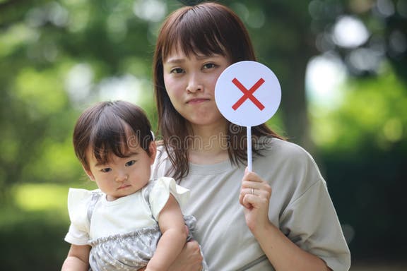 Parent and Child with a Cross Tag Stock Image - Image of body, parent ...