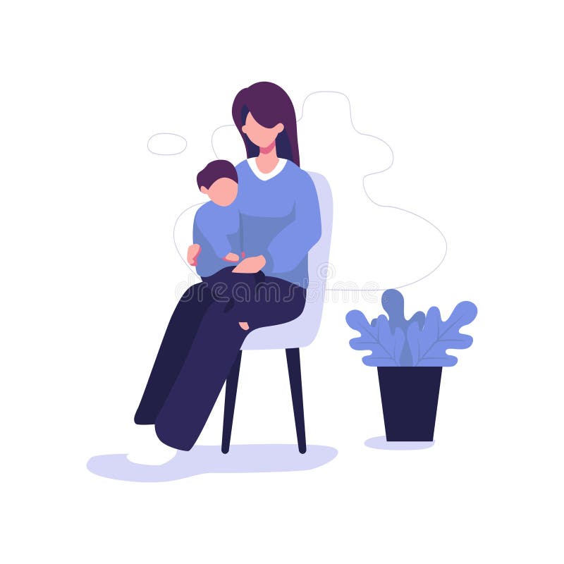 Parent-child Relationship Flat Style Illustration Vector Design Stock ...