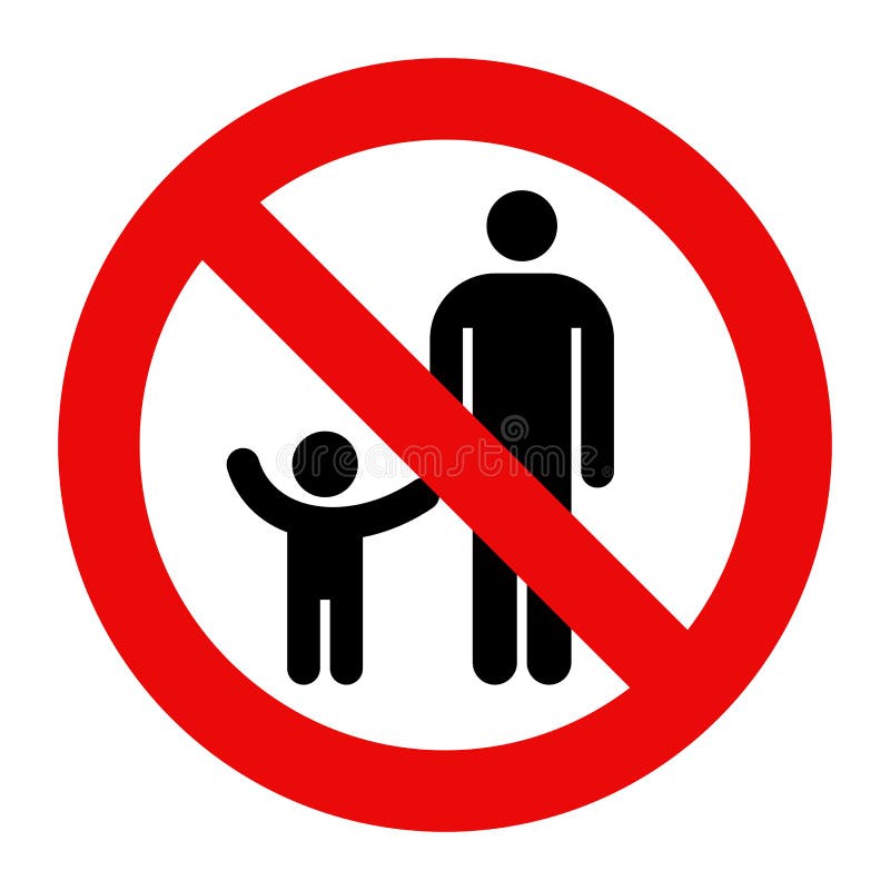 Parent and Child Symbol. Warning Sign Stock Vector - Illustration of ...