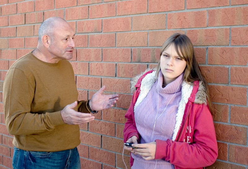 Parent Conversation with Child. Stock Photo - Image of relationship ...