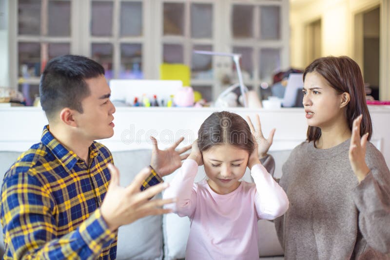Parent Fighting in Front of Child Stock Photo - Image of indoors, front ...