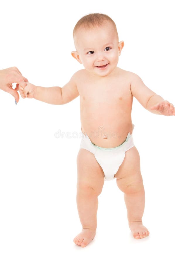 Parent Help a Child To Do the First Steps Stock Image - Image of ...