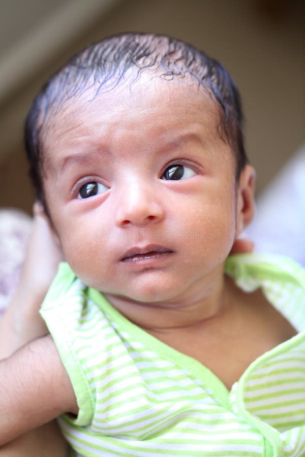 Close Up of Adorable Infant Stock Image - Image of baby, enjoyment ...