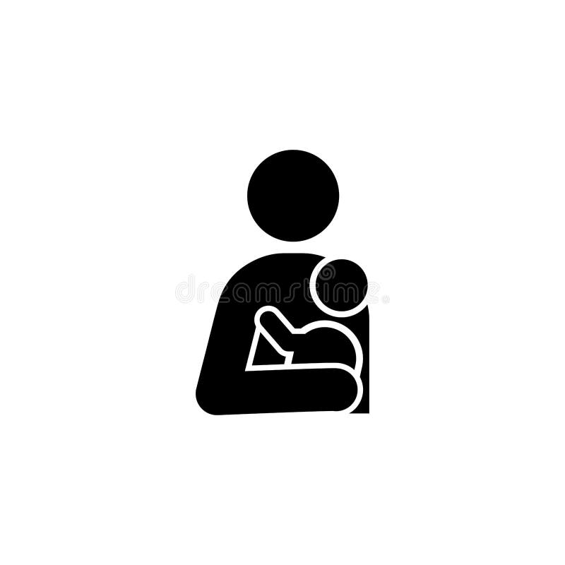 Parent Holding Baby Portrait Icon Stock Vector - Illustration of male ...