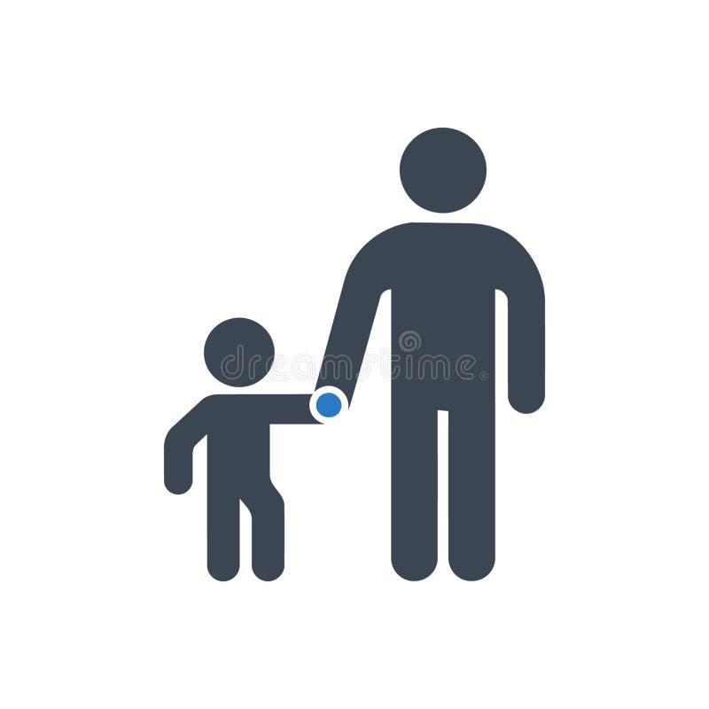 Parent Holding Hand Icon stock vector. Illustration of family - 361691117