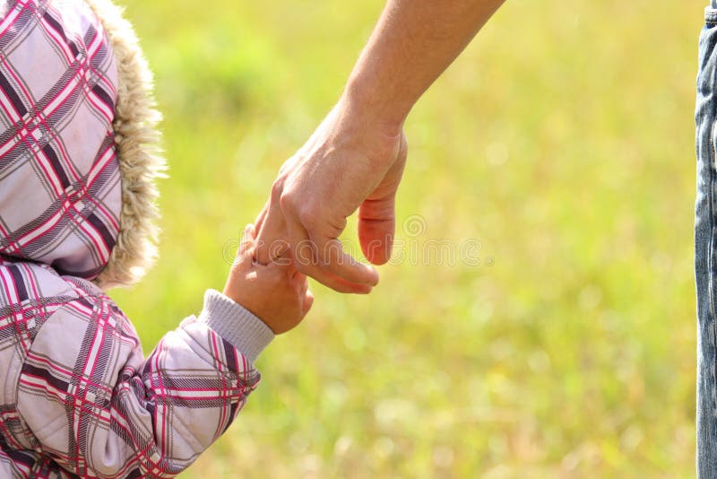 Parent Holds the Hand of a Small Child Stock Image - Image of hand ...