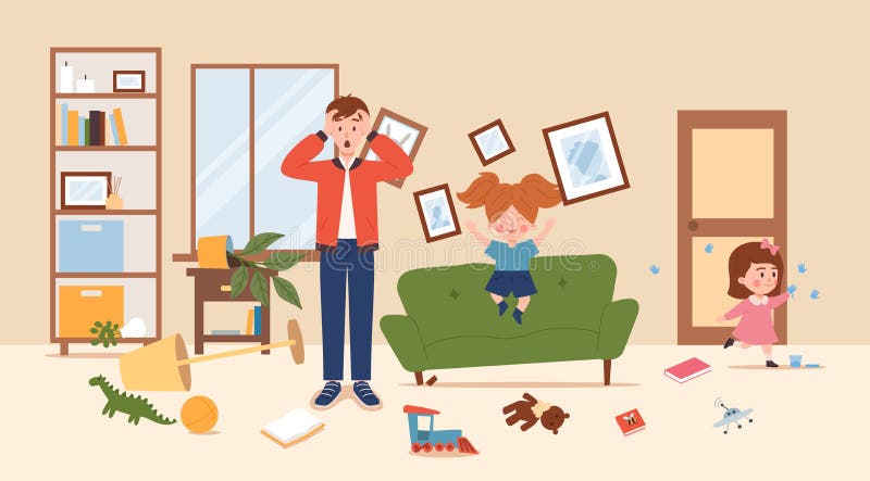 Children Misbehaving Stock Illustrations – 46 Children Misbehaving ...