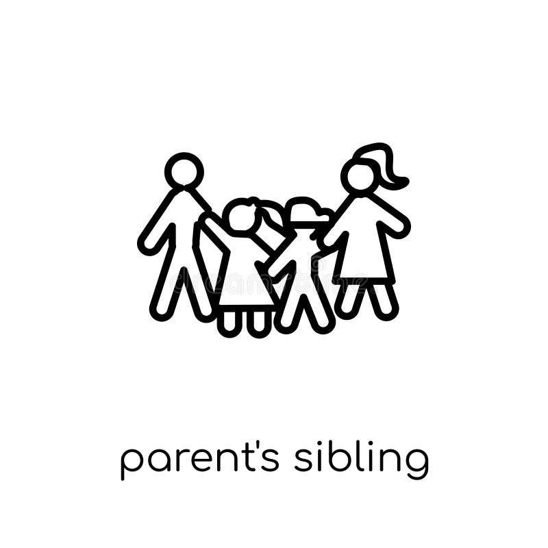 Sibling Icon. Trendy Modern Flat Linear Vector Sibling Icon on W Stock ...