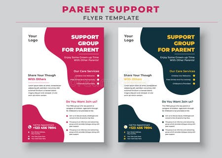 Parent Support Flyer Template, Support Group for Parent Flyer Stock ...