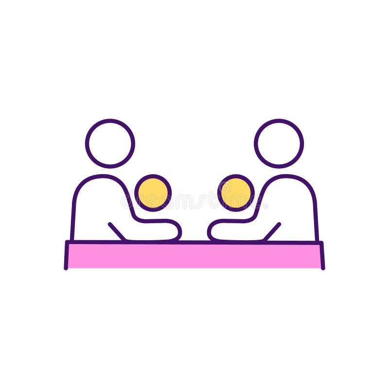 Parent Support Group RGB Color Icon Stock Vector - Illustration of ...