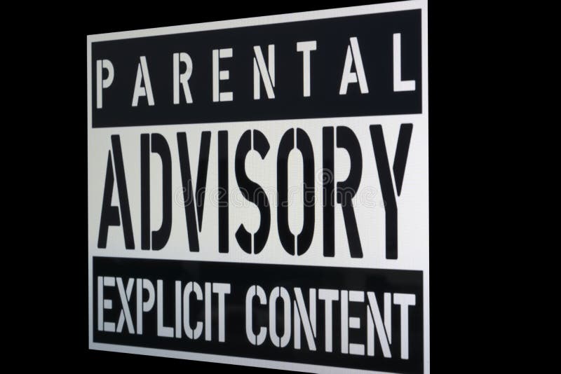 Parental Advisory Explicit Content for Family Filter. Stock ...