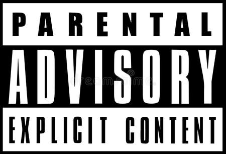 Parental Advisory, Explicit Content, Warning Sign Stock Illustration ...