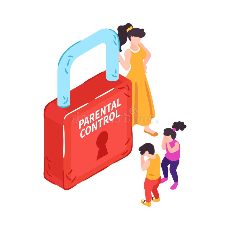 Parental Control Flat Infographics Stock Vector - Illustration of ...