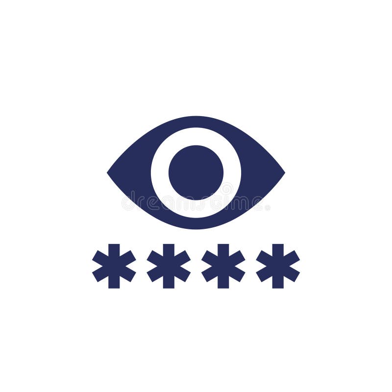 Parental Control Icon with a Password and Eye Stock Vector ...