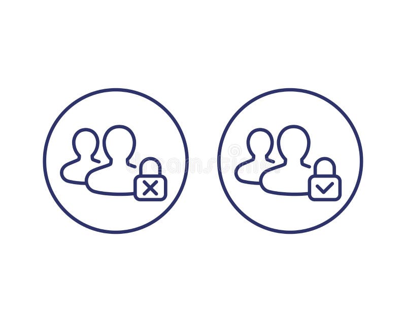 Parental Control Off, on Icons, Line Vector Stock Illustration ...