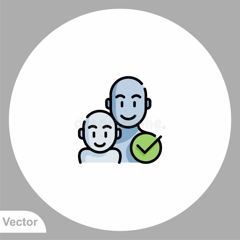 Parental Control Vector Icon Sign Symbol Stock Vector - Illustration of ...