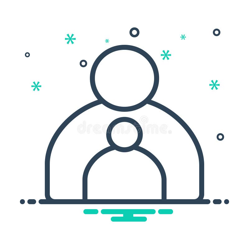 Mix Icon for Parental, Control and Security Stock Illustration ...