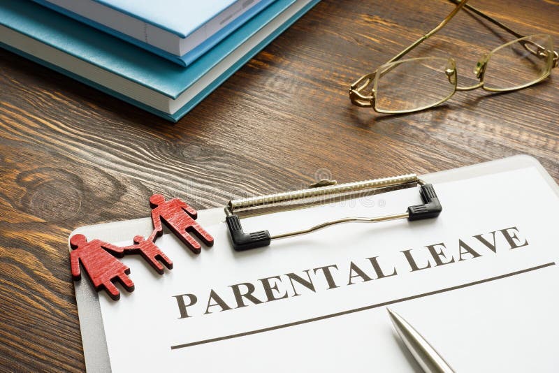 PARENTAL LEAVE Words Written on a Black Piece of Paper. Concept for ...