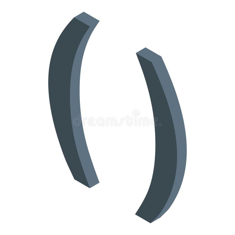 Parentheses Brackets Creating Code Block Programming Stock Illustration ...