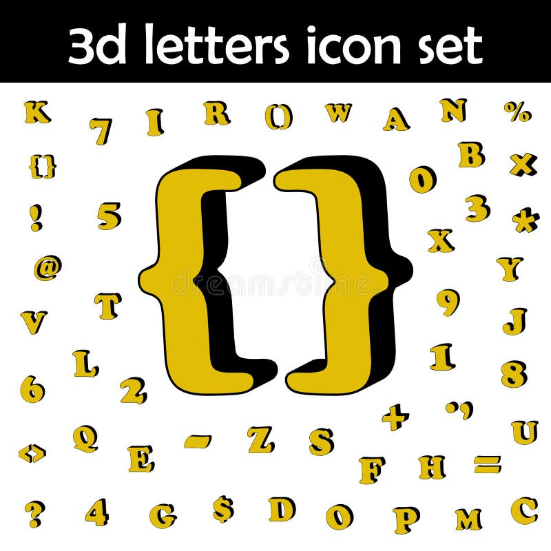 Parentheses, 3d Icon. 3D Words, Letters Icons Universal Set for Web and ...