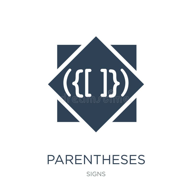 Parentheses Grouping Icon in Trendy Design Style. Parentheses Grouping ...
