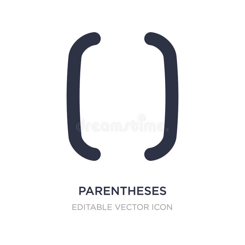 Parentheses Grouping Icon in Trendy Design Style. Parentheses Grouping Icon Isolated on White ...