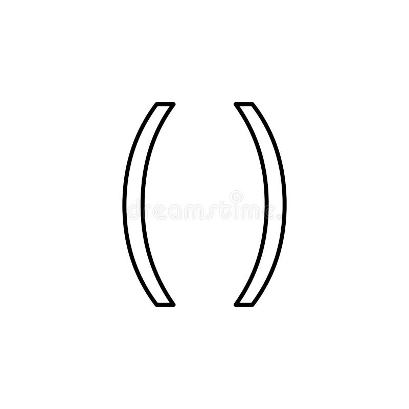 Parentheses Icon. Element of Simple Icon. Thin Line Icon for Website ...
