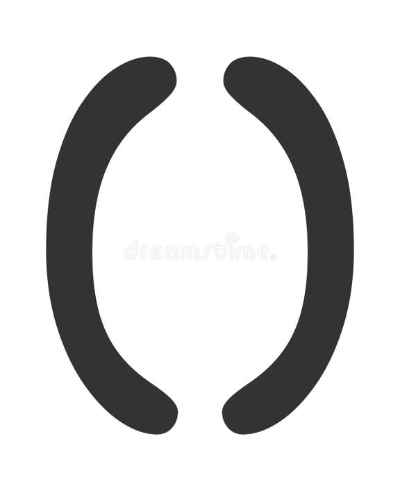 Parenthesis Bracket Symbol stock vector. Illustration of sign - 276208070
