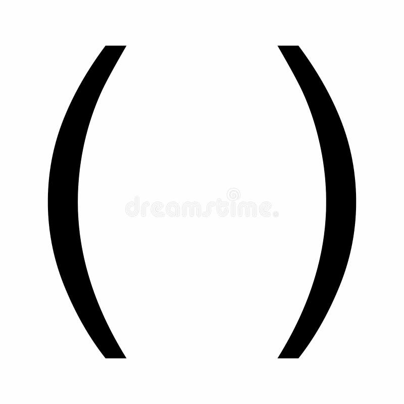 Parenthesis Icon Vector. Trendy Flat Parenthesis Icon from Signs ...