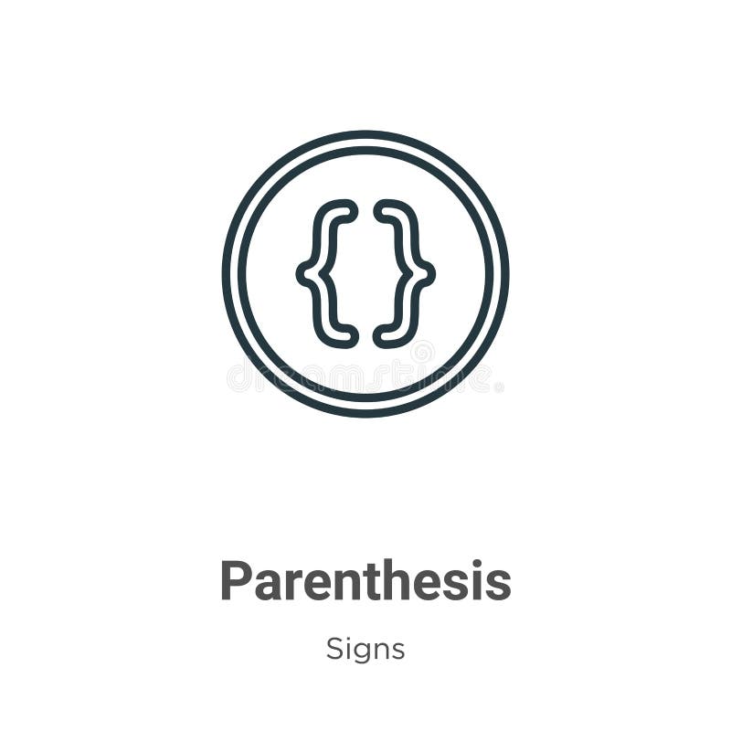 Parenthesis Sign Stock Illustrations – 410 Parenthesis Sign Stock ...