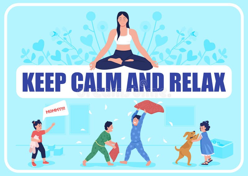 Parenthood Poster Flat Vector Template Stock Vector - Illustration of ...