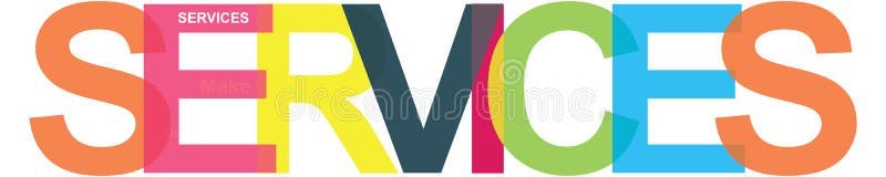 Colorful services word stock illustration. Illustration of consumer ...
