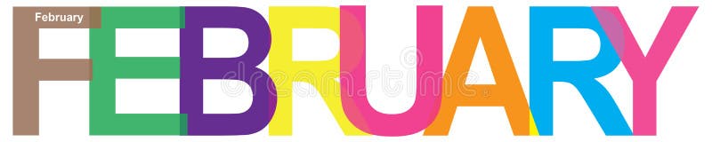 Colorful february word stock illustration. Illustration of ...