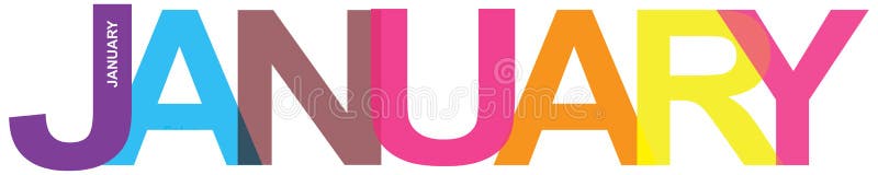 Colorful january word stock illustration. Illustration of february ...