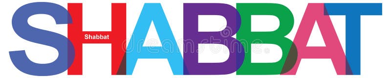 Colorful shabbat word stock illustration. Illustration of icon - 156030093