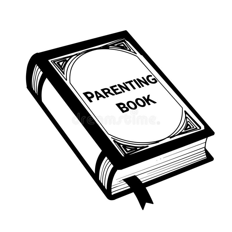 Parenting Book Cover Illustration in Black and White Stock Image ...