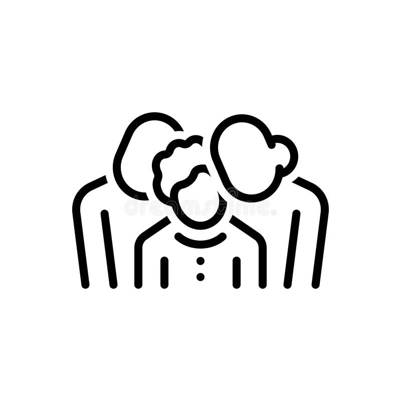 Black Line Icon for Parenting, Child Rearing and Parent Stock Vector ...