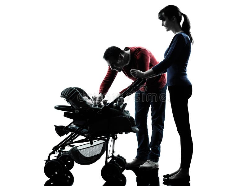 Ensemble De Noir De Silhouettes Des Parents Et Des Enfants Sur Le Blanc ... Ensemble De Noir De Silhouettes Des Parents Et Des Enfants Sur Le Blanc ...