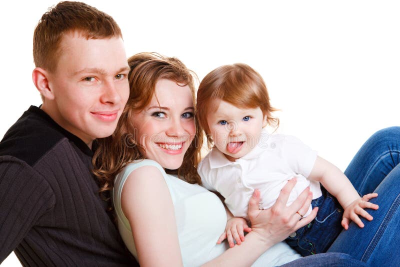 Parents and baby stock image. Image of cheerful, loving - 15225351