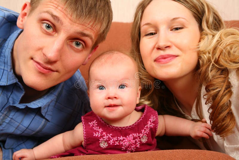 Parents with baby stock photo. Image of face, male, couple - 2308896
