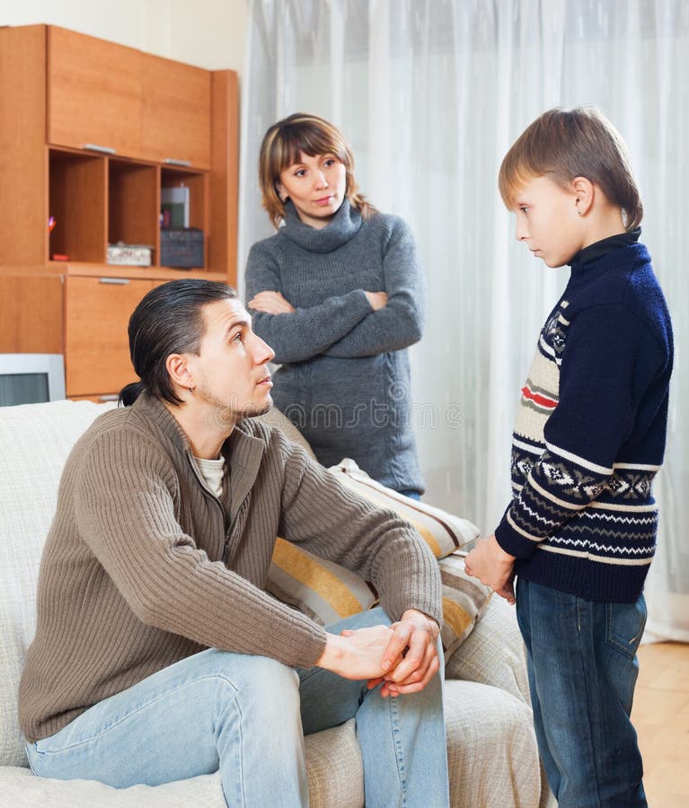 Parents Berating Teenager Son Stock Photo - Image of nurture ...