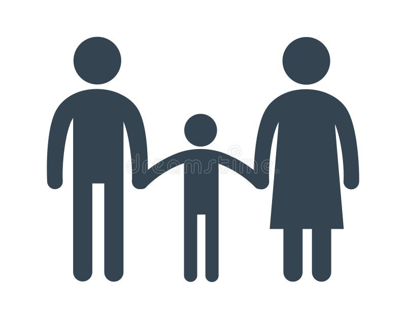 Parents with Child Icon stock vector. Illustration of human - 277009708