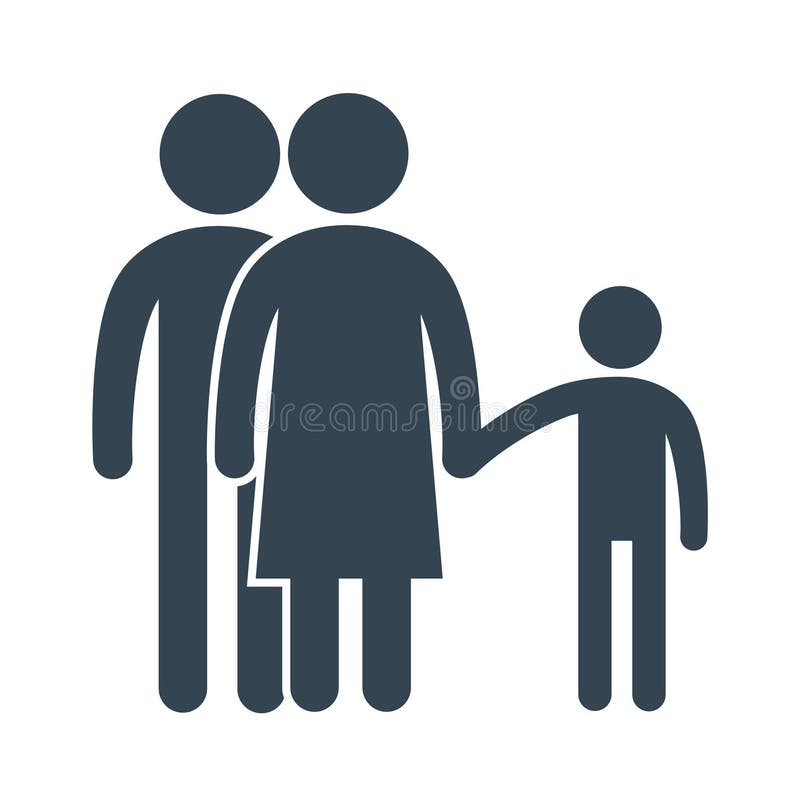 Parents with Child Icon stock vector. Illustration of family - 277009964
