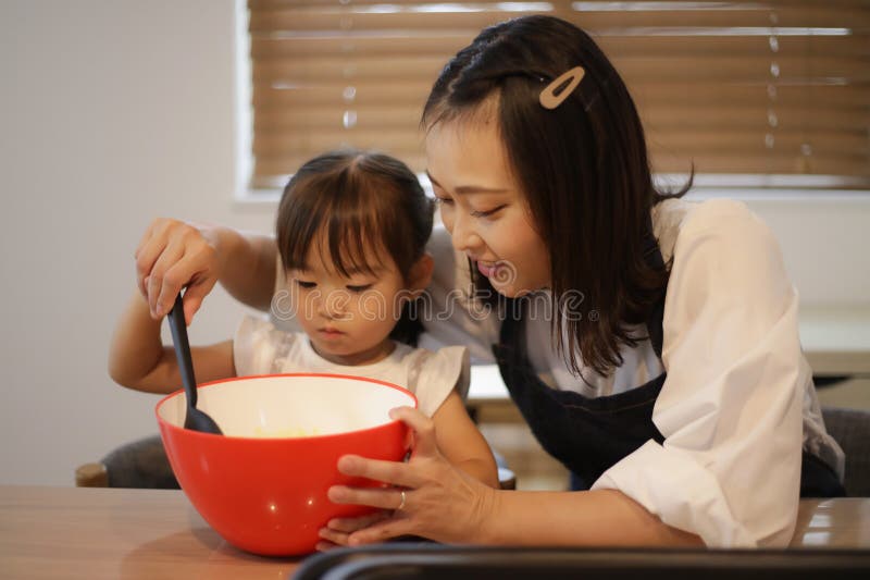 Parents and Children Cooking Stock Photo - Image of education, cooking ...