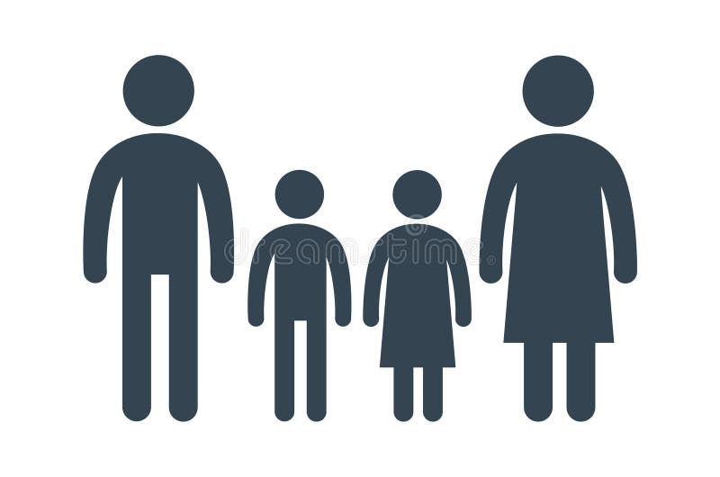 Parents with Children Icon stock vector. Illustration of family - 277010093