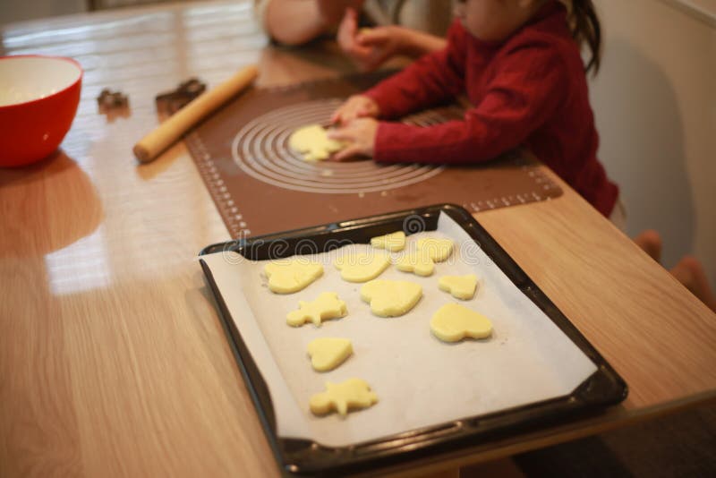 Parents and Children Making Sweets Stock Image - Image of cooking ...