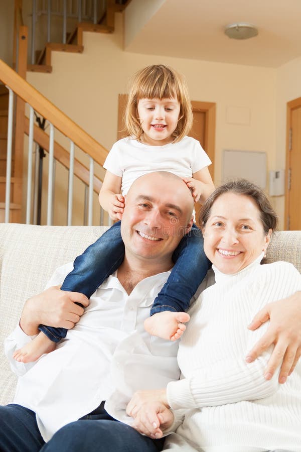 Parents with daughter stock photo. Image of female, portrait - 37807438