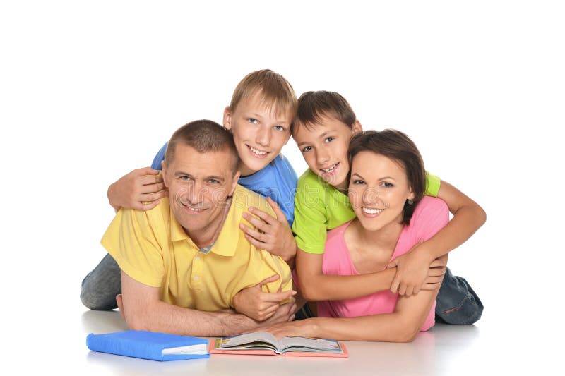 Parents Helping Children with Homework Stock Image - Image of parent ...