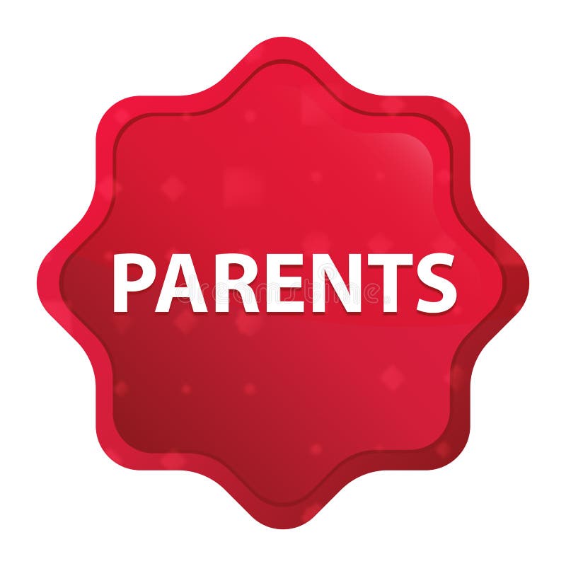 Parents Misty Rose Red Starburst Sticker Button Stock Illustration ...